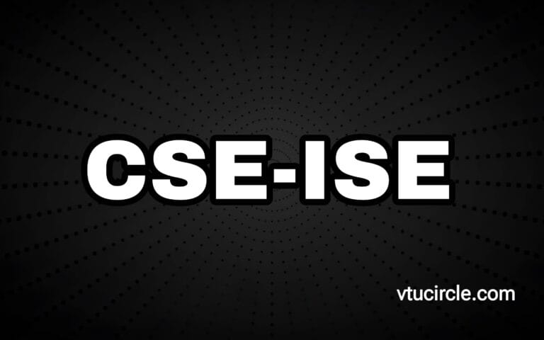 VTU Circle » CSE-ISE