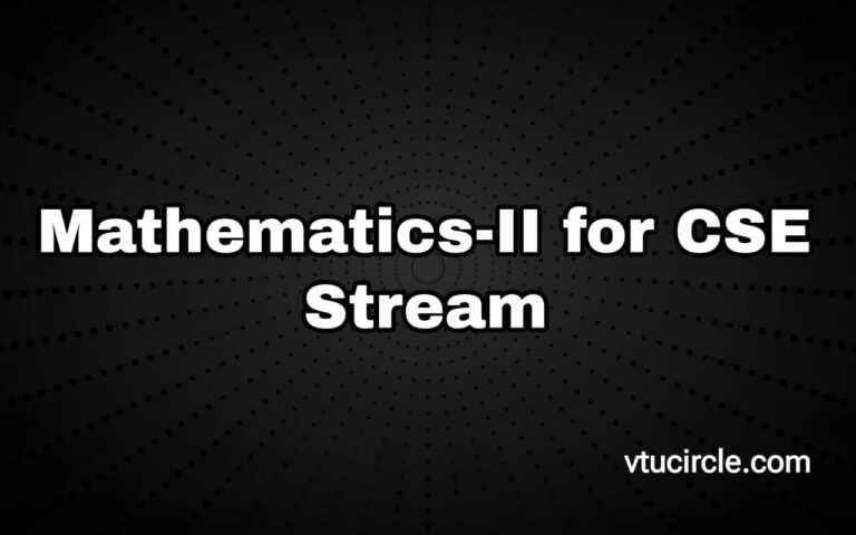 Vtucircle Mathematics Ii For Cse Stream Bmats201