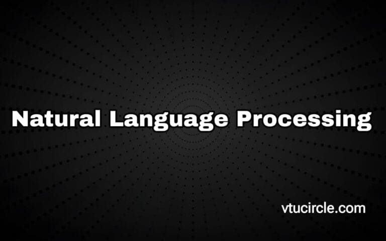 VTU Circle » Natural Language Processing BAD613B