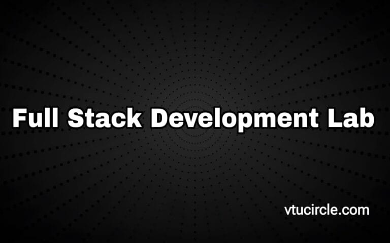 vtucircle » Full Stack Development Lab BIS601